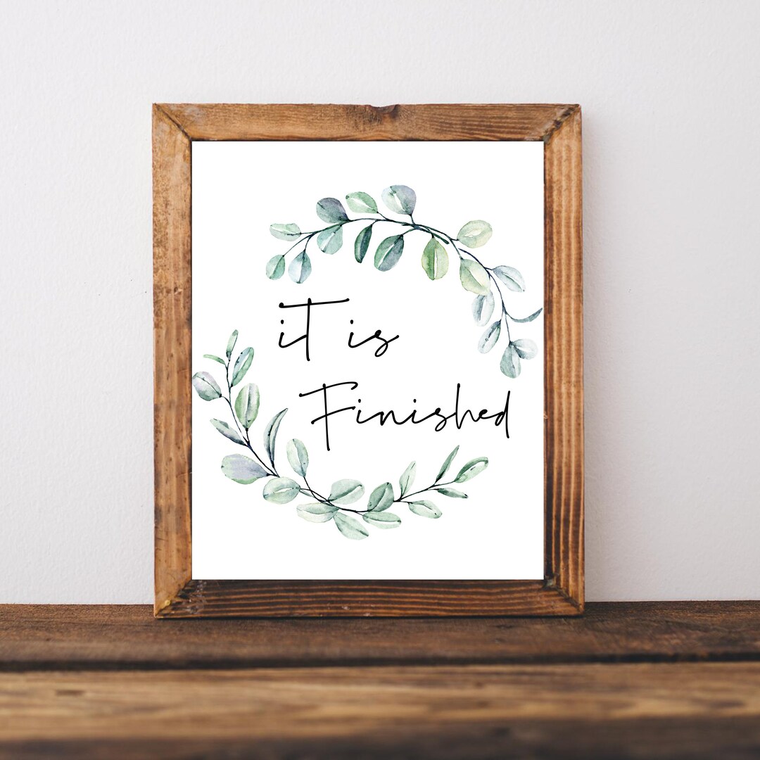 Easter Printable, It is Finished Sign, Christian Easter Decor, Easter ...