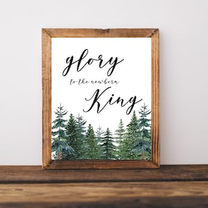 Christian Christmas Wall Art, Glory to the Newborn King, Christian ...