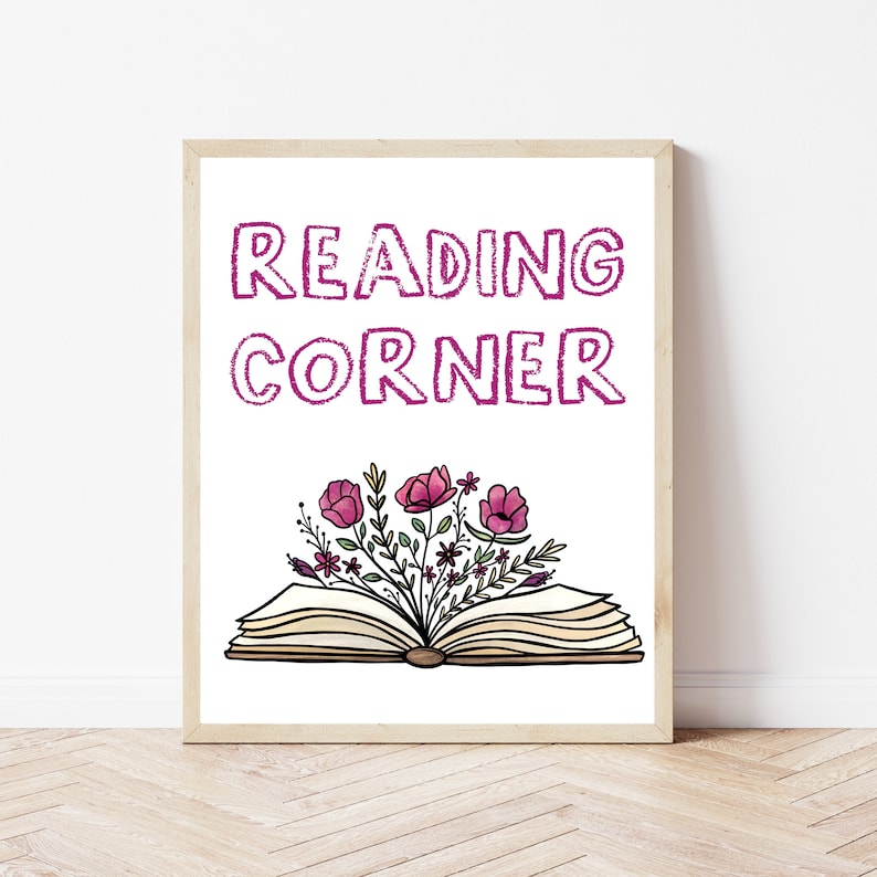 Reading Corner Printable Sign Classroom Wall Art Classroom - Etsy