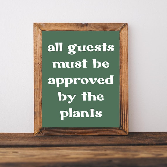 Funny Plant Sign Plant Dad Gift Plant Art Print Plant Mom | Etsy