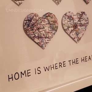 CUSTOM Home is Where the Heart is - Heart Maps - Etsy