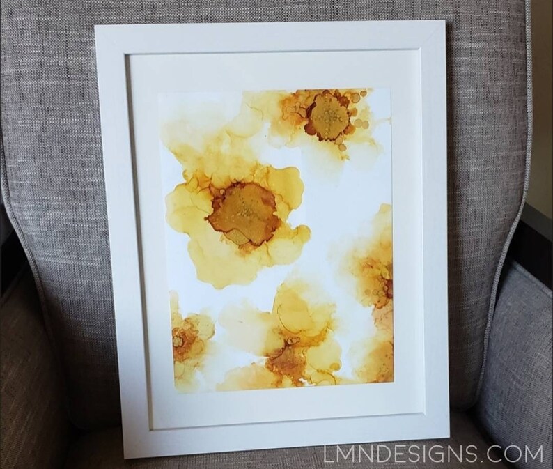 Sunflower Alcohol Ink Print [instant Download] - Etsy
