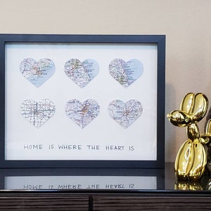 CUSTOM Home is Where the Heart is - Heart Maps - Etsy