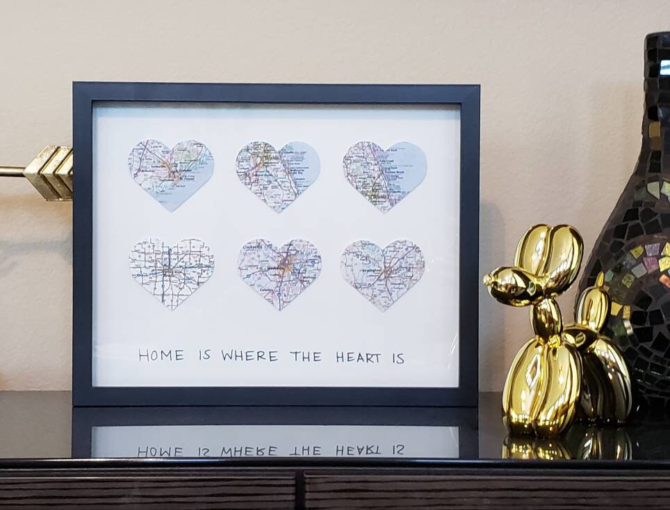 CUSTOM Home is Where the Heart is - Heart Maps - Etsy