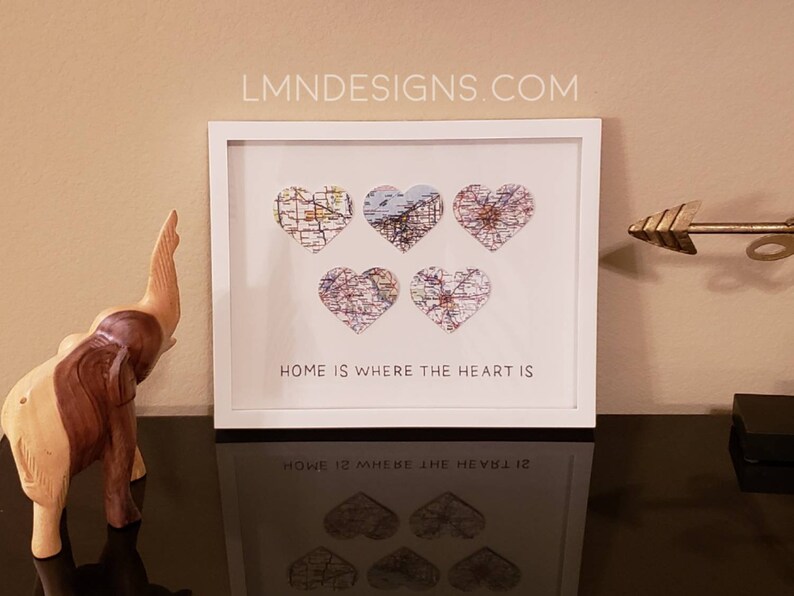 CUSTOM Home is Where the Heart is - Heart Maps - Etsy