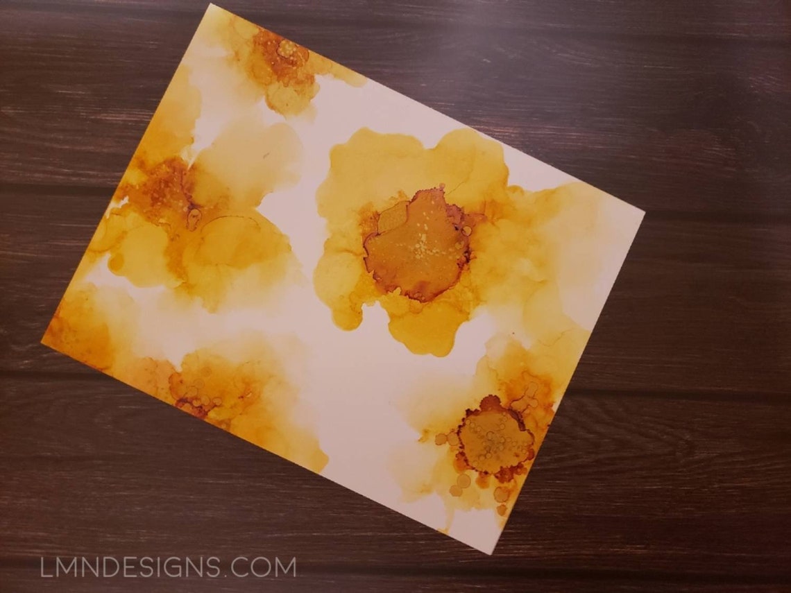 Sunflower Alcohol Ink Print [instant Download] - Etsy
