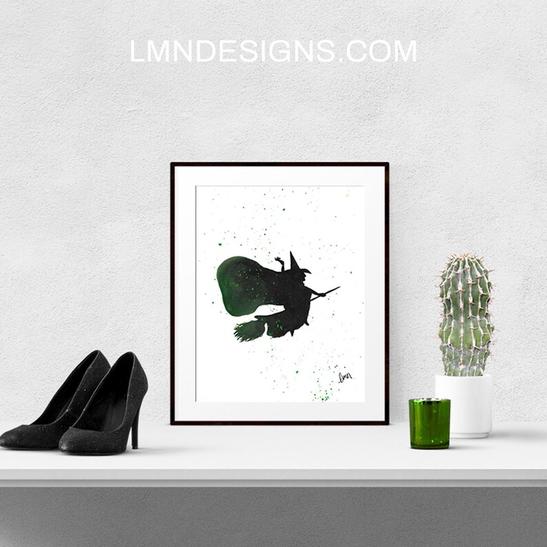 WICKED Elphaba and Glinda (with Purple Dress) Watercolor Prints ...