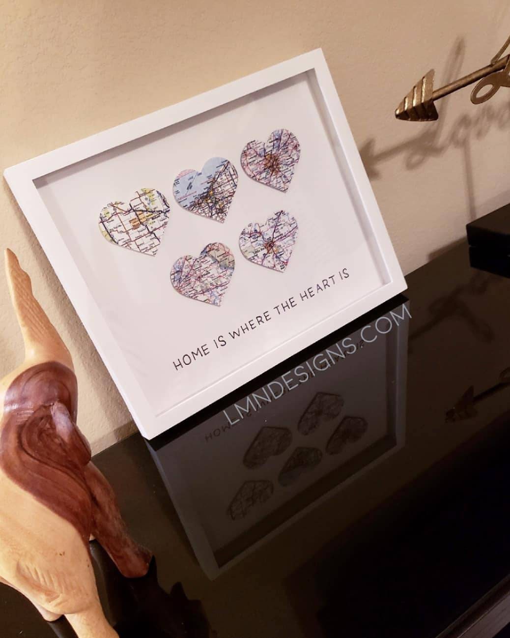 CUSTOM Home is Where the Heart is - Heart Maps - Etsy