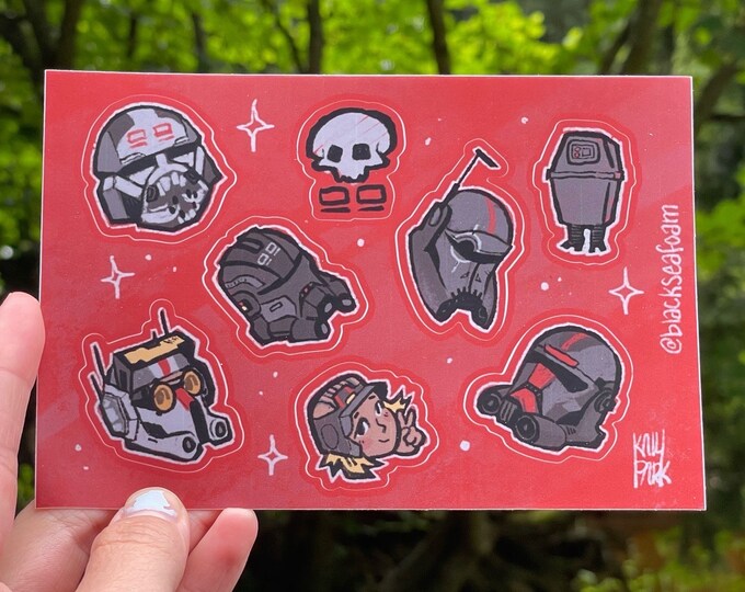 CF99 STICKER SHEET Star Wars the Bad Batch Waterproof Stickers - Etsy