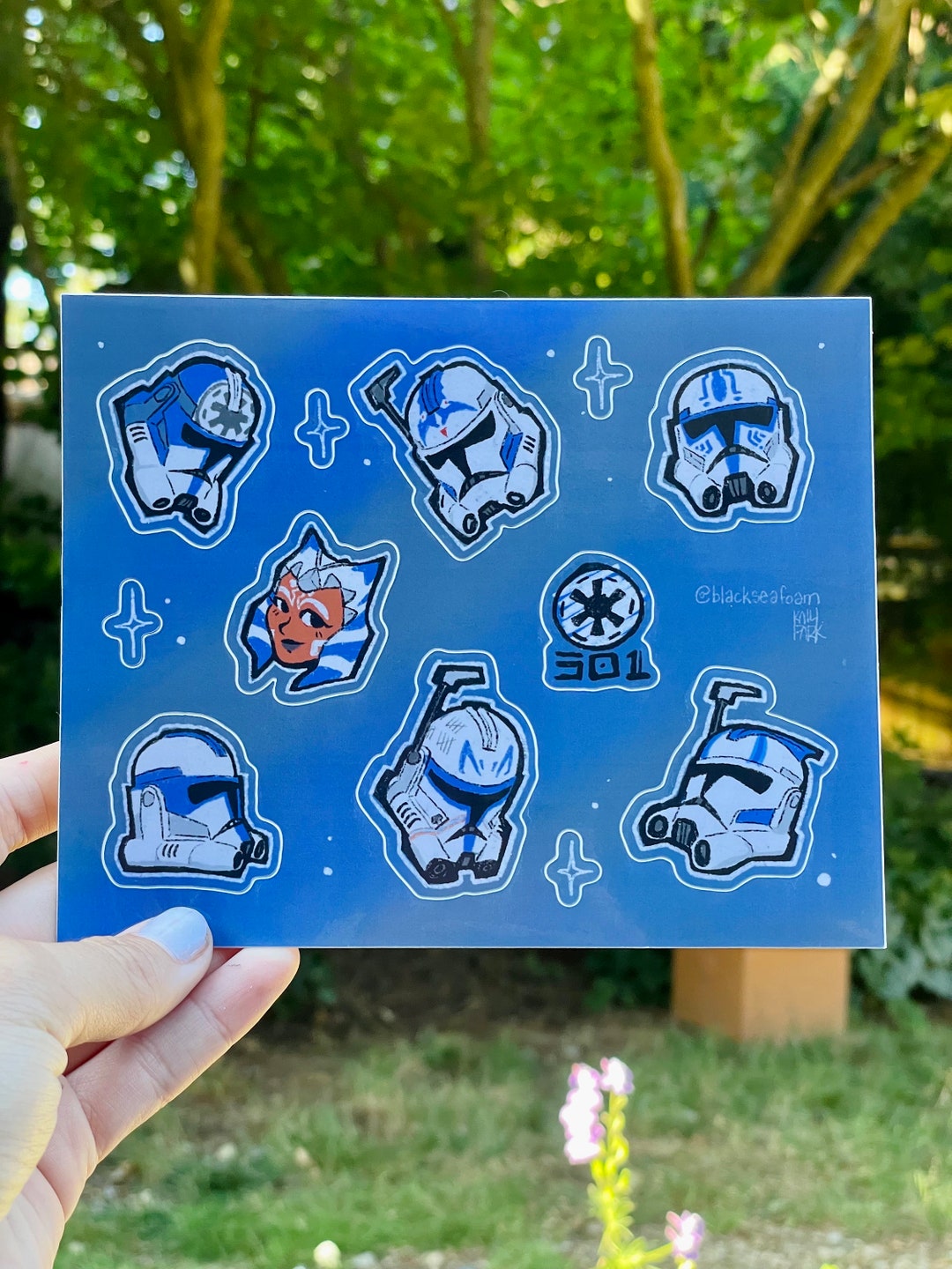 501st VINYL STICKER SHEET Star Wars the Clone Wars Waterproof Stickers ...