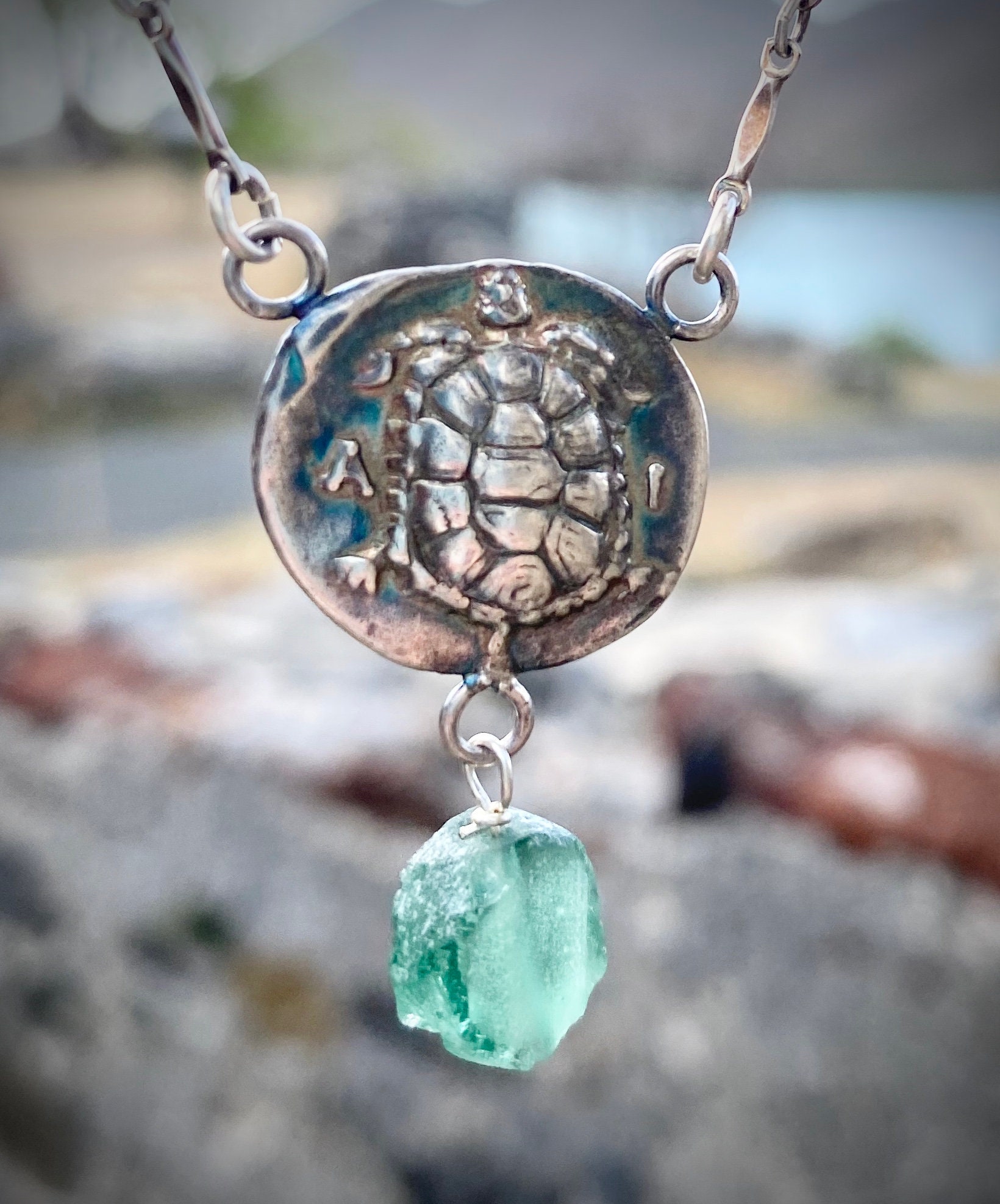 Ancient Turtle Coin Necklace - Etsy