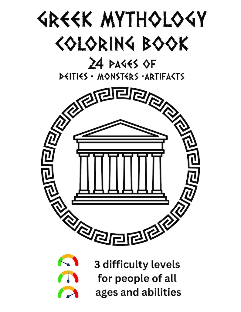 Greek Mythology Coloring Book | Gods, Monsters (PDF Pattern) - Etsy