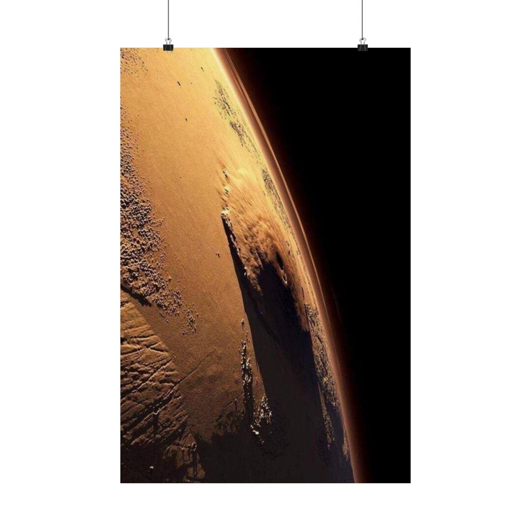 Mars Mount Olympus Olympus Mons Exploration Matte Vertical Poster ...