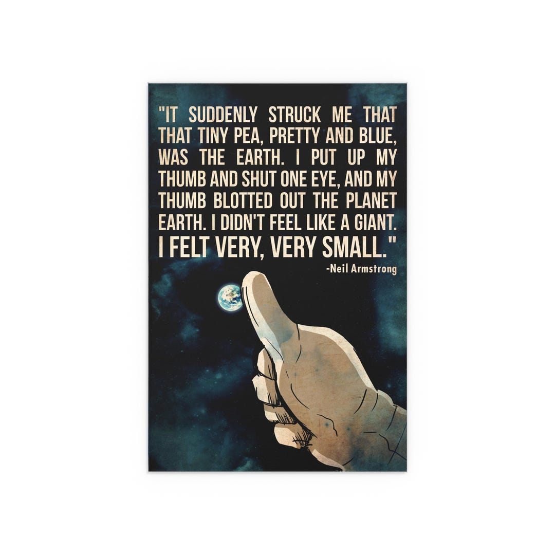 NASA Neil Armstrong Inspirational Apollo Moon Landing Mission Quote ...