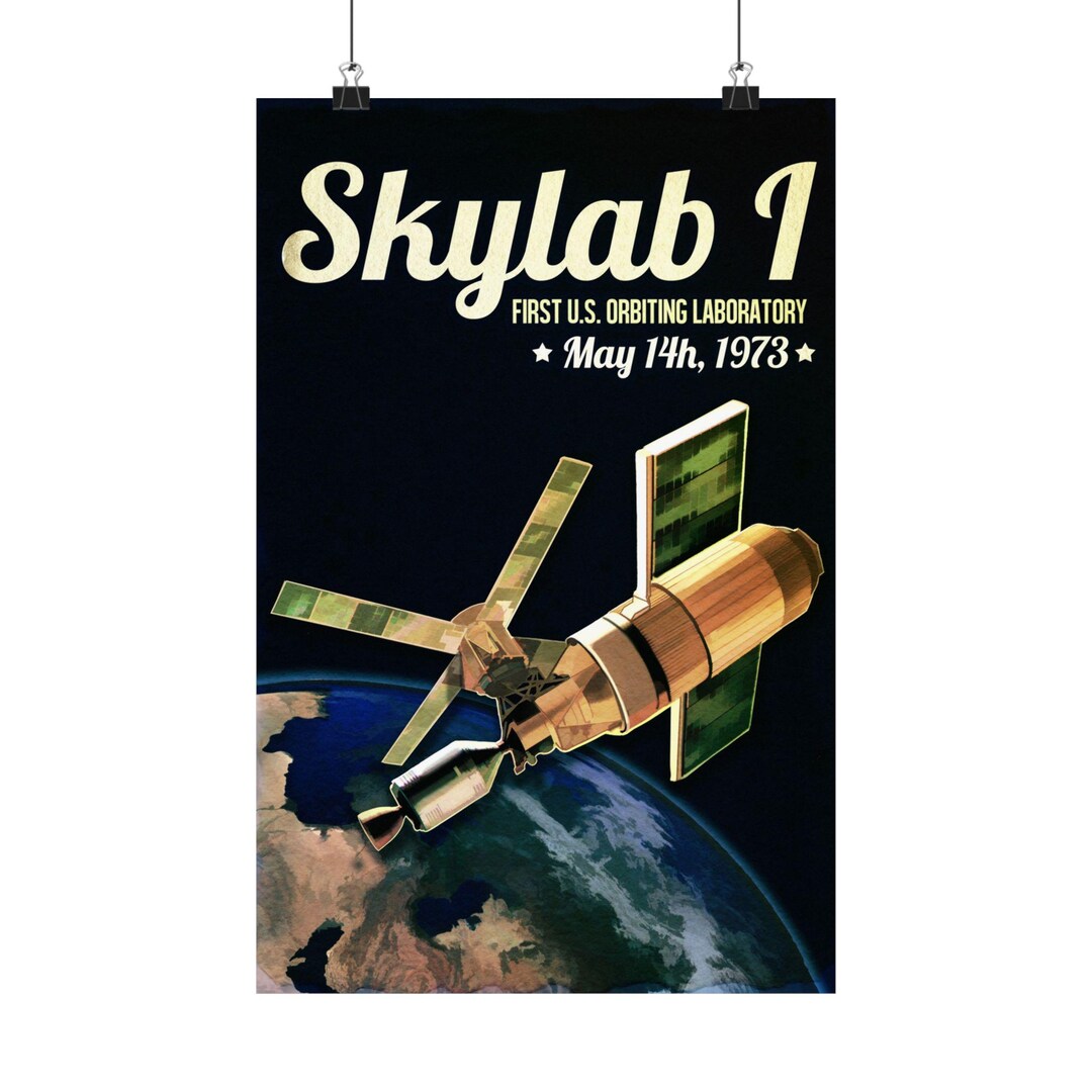 Vintage NASA Skylab I Poster - Retro Space Art Decor - Etsy