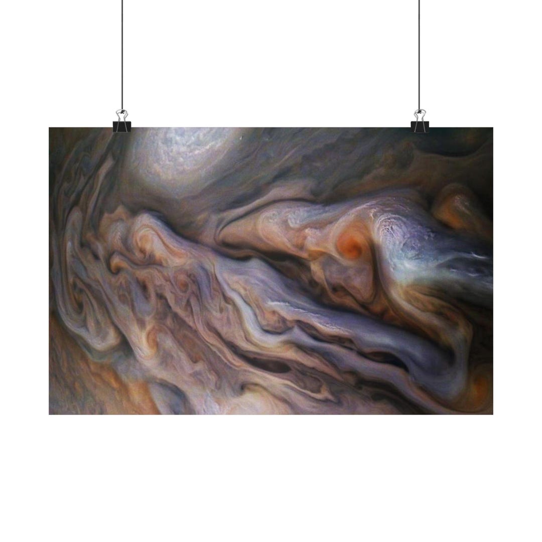 Raging Storm System on Jupiter Captured by NASA Juno Spacecraft Art ...