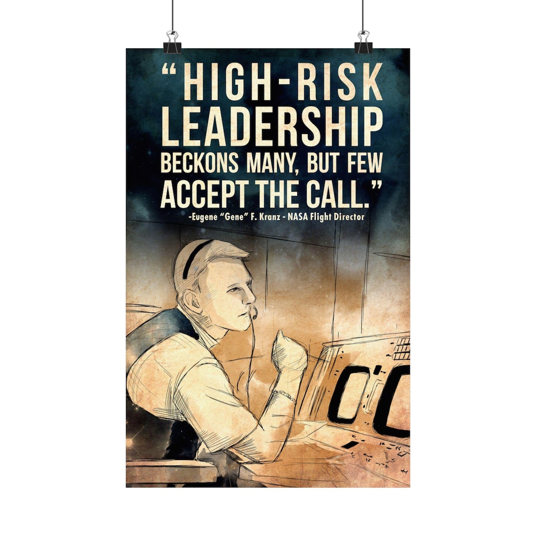Gene Kranz NASA Apollo 13 Houston Mission Control Space Quote Art ...