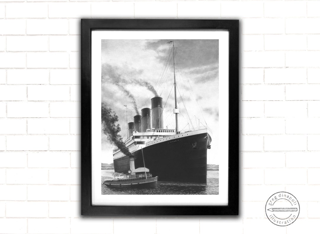 Southampton - Titanic Pencil Drawing Print - Etsy