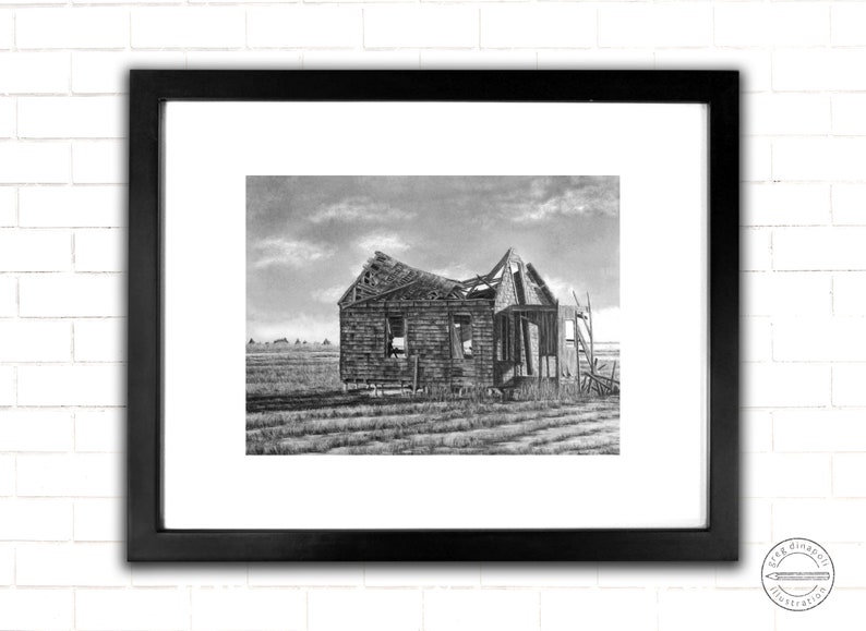 The Shack - Pencil Drawing Print of the Long Beach Island Shack - Etsy