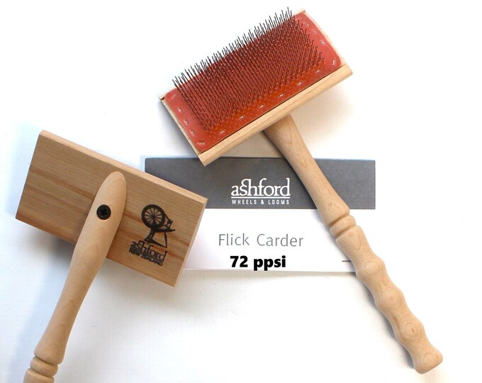 Flick Carder Single Long Handled 72 Ppsi Ashford Wool Spinning Fiber ...