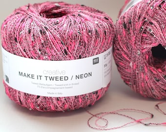 Make It Tweed Yarn Skein by Creative Rico Design Rainbow Lace Weight ...