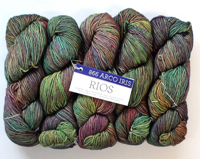 866 'arco Iris' Rios Malabrigo Superfine Superwash Merino Wool Worsted ...