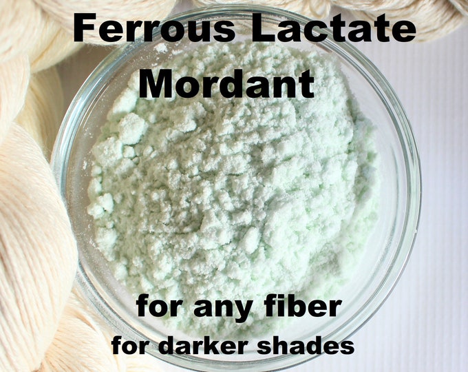 Ferrous Lactate Mordant for All Fibers Contains Iron - Cellulose and ...