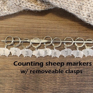 Numbered Counting Sheep Knitters Helper Number Pattern Reminder for ...