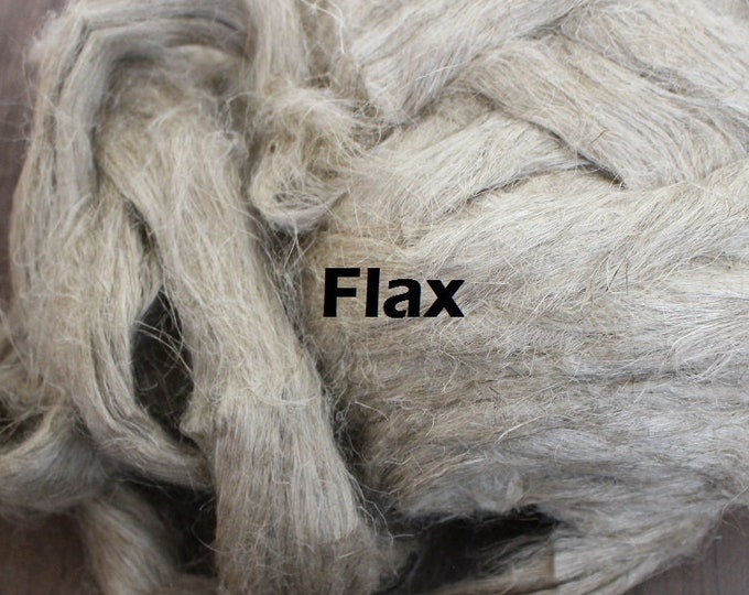Fine Natural Flax Top for Spinning Felting or Doll Hair Fiber Bast ...