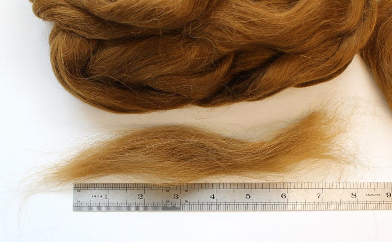 Mohair Doll Hair Wool 'maple Syrup' Fiber for Felting Doll Hair 50/50 ...