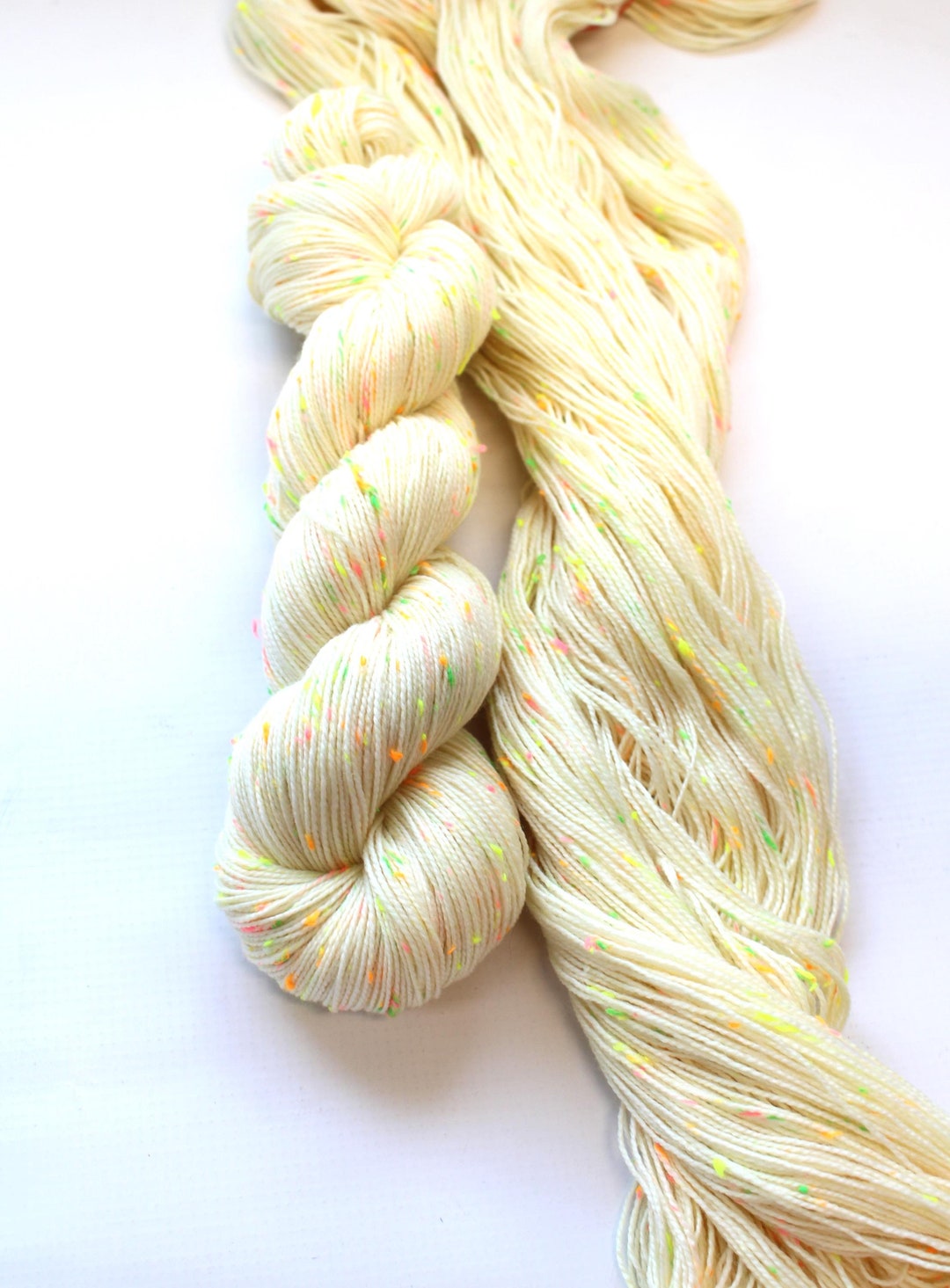 Undyed Fingering Sock Neon Tweed Superwash Merino Yarn Knitting Dyeing ...
