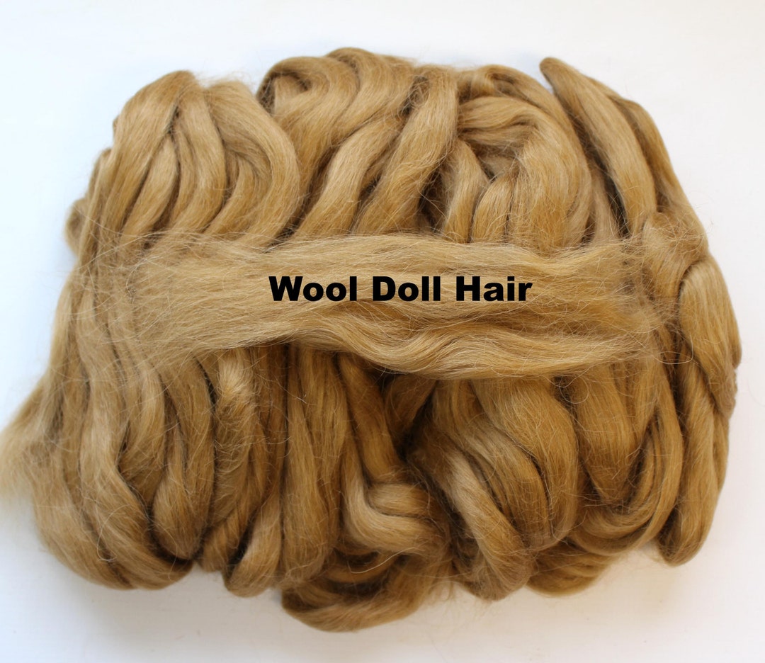 Mohair Doll Hair Wool 'toffee' Fiber for Felting Doll Hair 50/50 Mohair ...