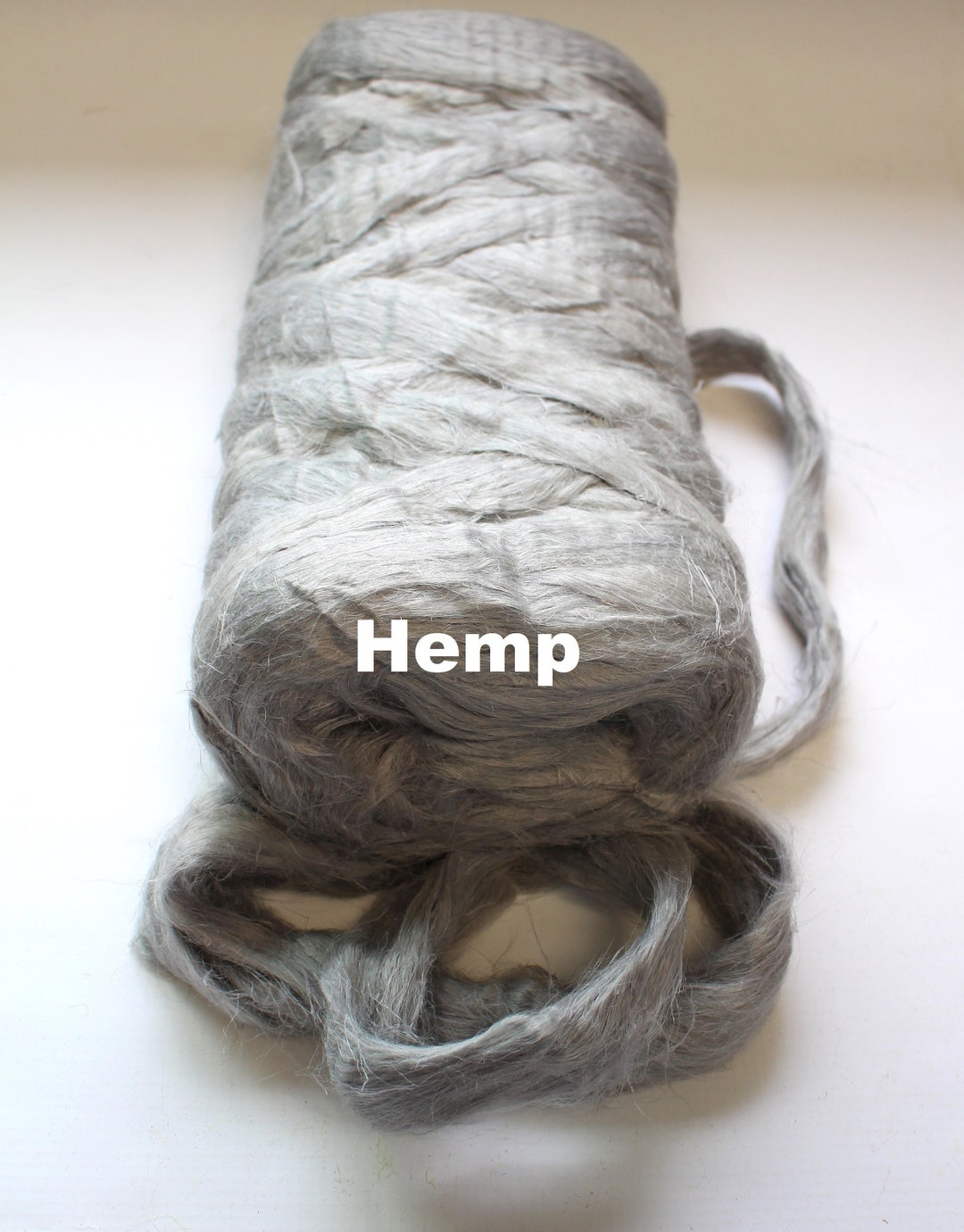 Hemp Spinning Fiber - Gray - Combed Top for Spinning Felting or Doll ...
