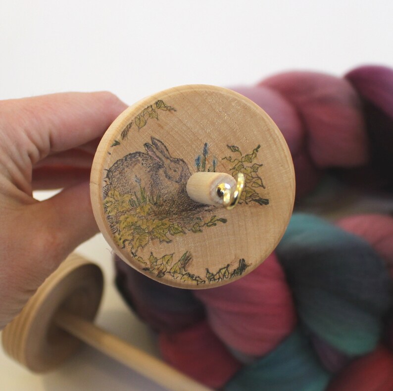 Stamped Drop Spindle Kit With Wool for Yarn Spinning Handspun - Etsy