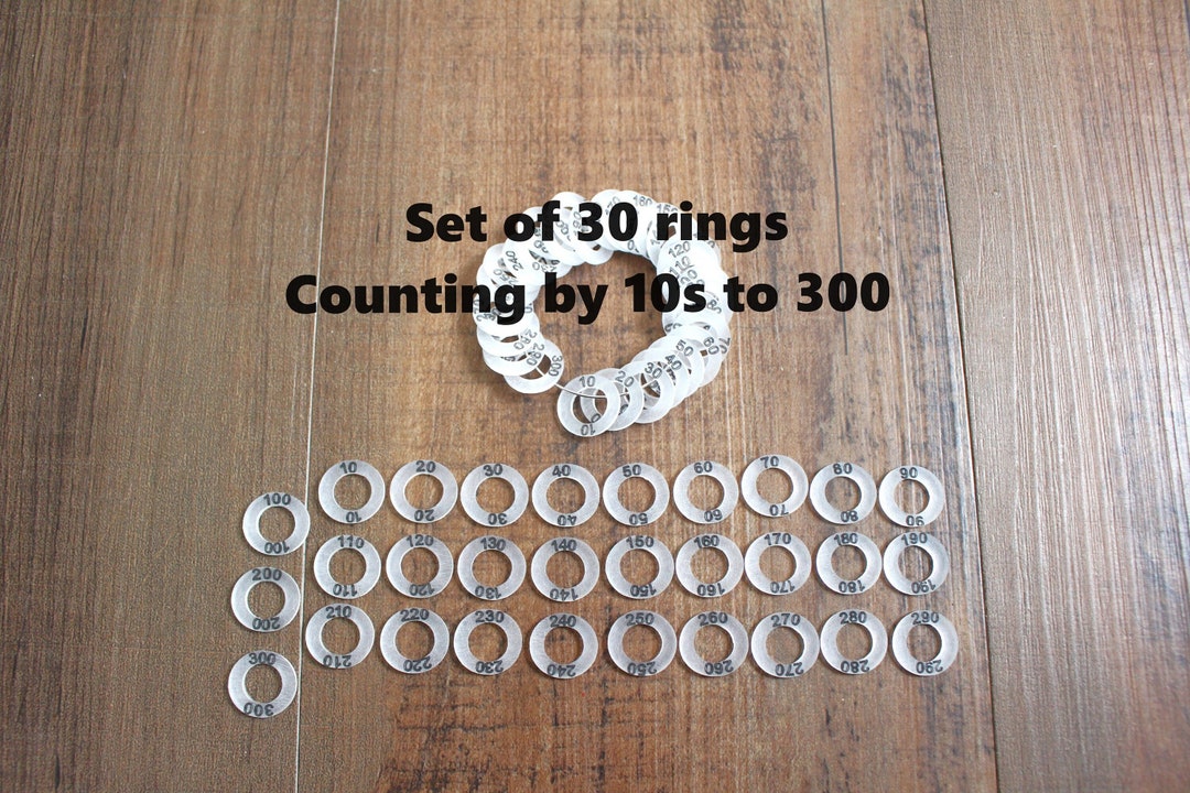 Numbered Ring Set of 30 Pattern Counting Counter Reminder Knitters ...