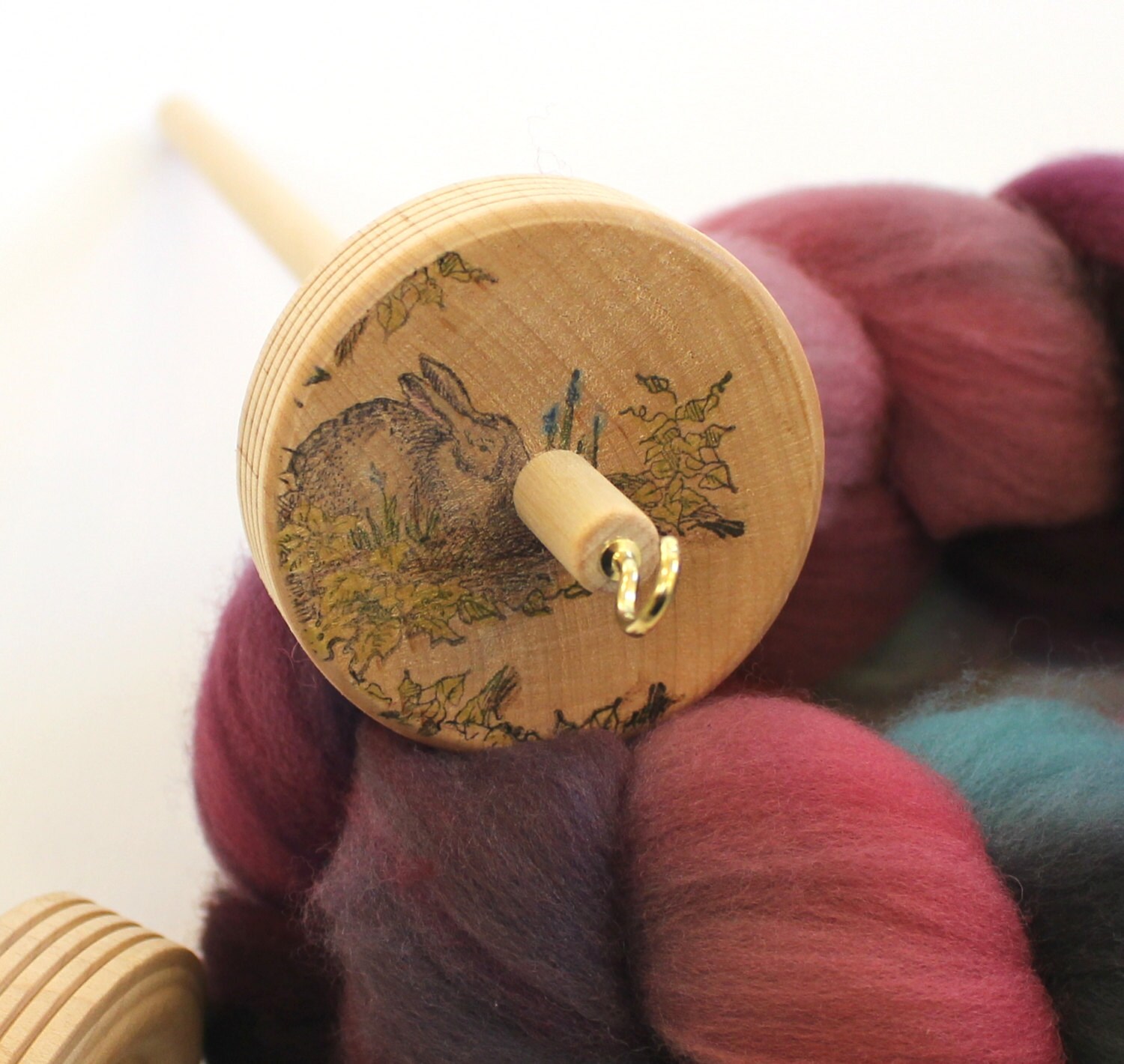 Stamped Drop Spindle for Wool Yarn Spinning Handspun Roving - Etsy
