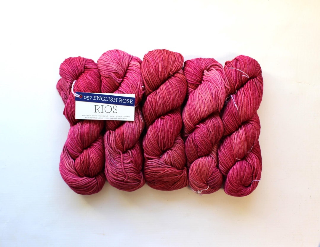 057 'english Rose' Rios Malabrigo Superfine Superwash Merino Wool ...