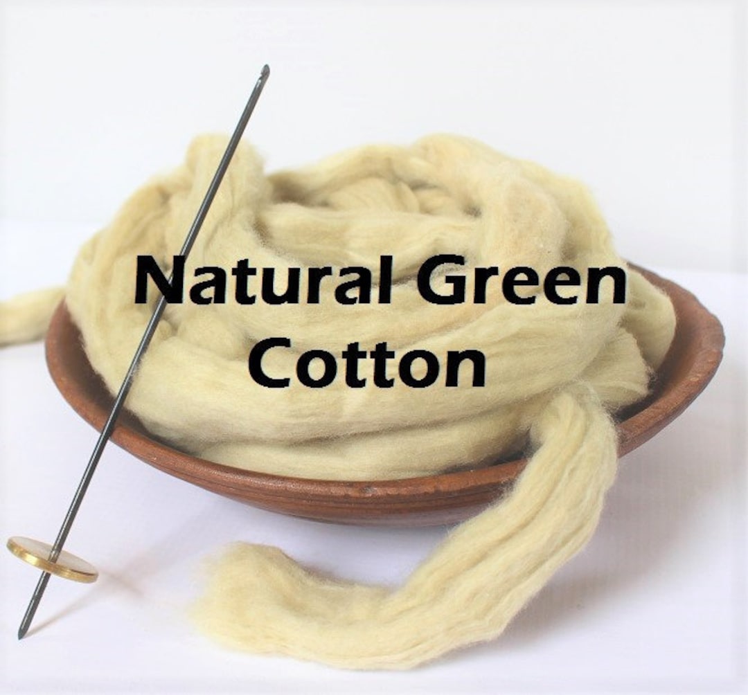Natural Green Cotton Easy to Spin Sliver for Spinning, Blending, Dyeing ...
