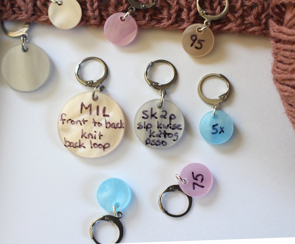 Erasable Pattern Reminder Stitch Markers Knitters Helper - Etsy