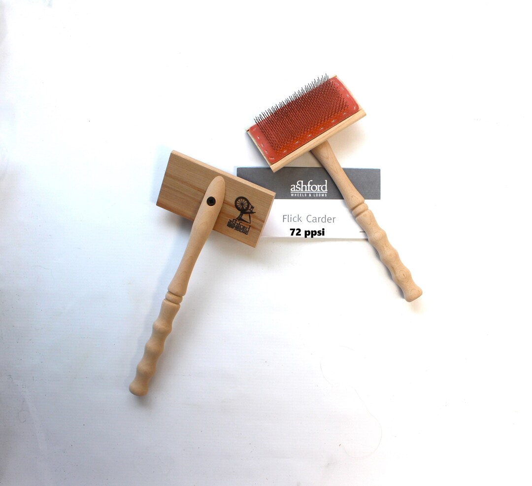 Flick Carder Single Long Handled 72 Ppsi Ashford Wool Spinning Fiber ...