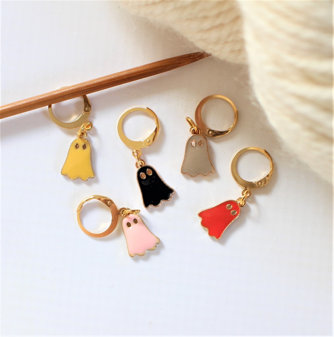 Ghost Stitch Marker Enamel Stitchmarker Knitting Crochet Charms to Mark ...