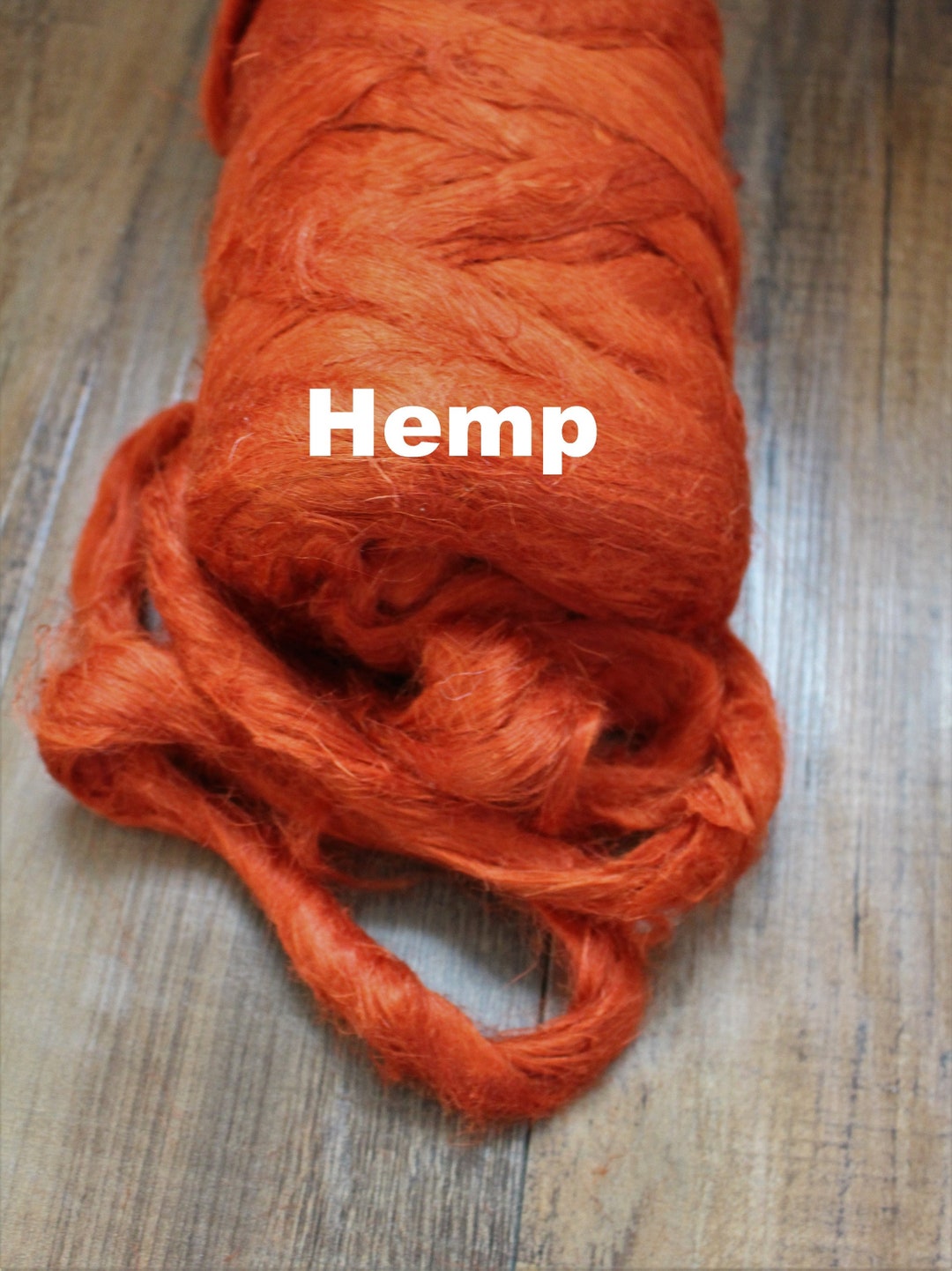 Hemp 'rust' Spinning Fiber Top for Spinning Felting or Doll Hair Fibre ...