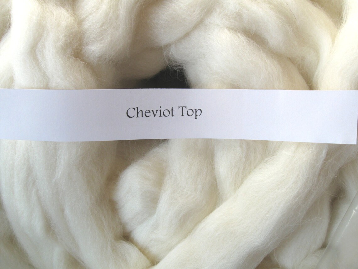 1lb Cheviot Wool Undyed Top Roving for Spinning Dyeing Batts - Etsy
