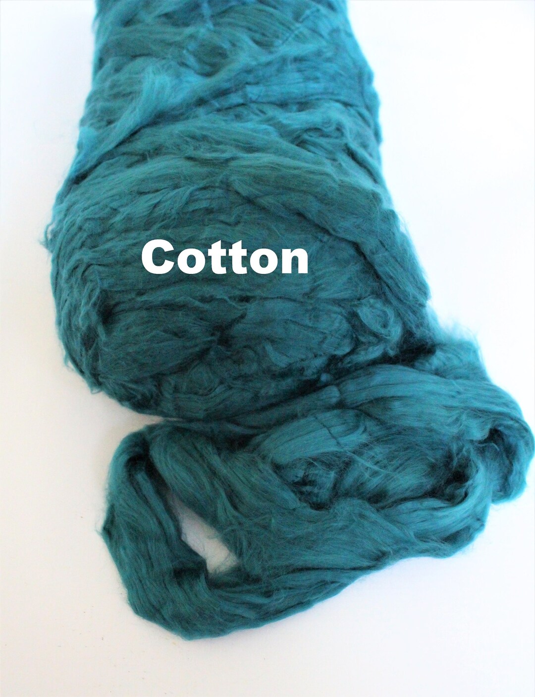 3.4oz Cotton Combed Top for Spinning Felting Roving Dark Green ...