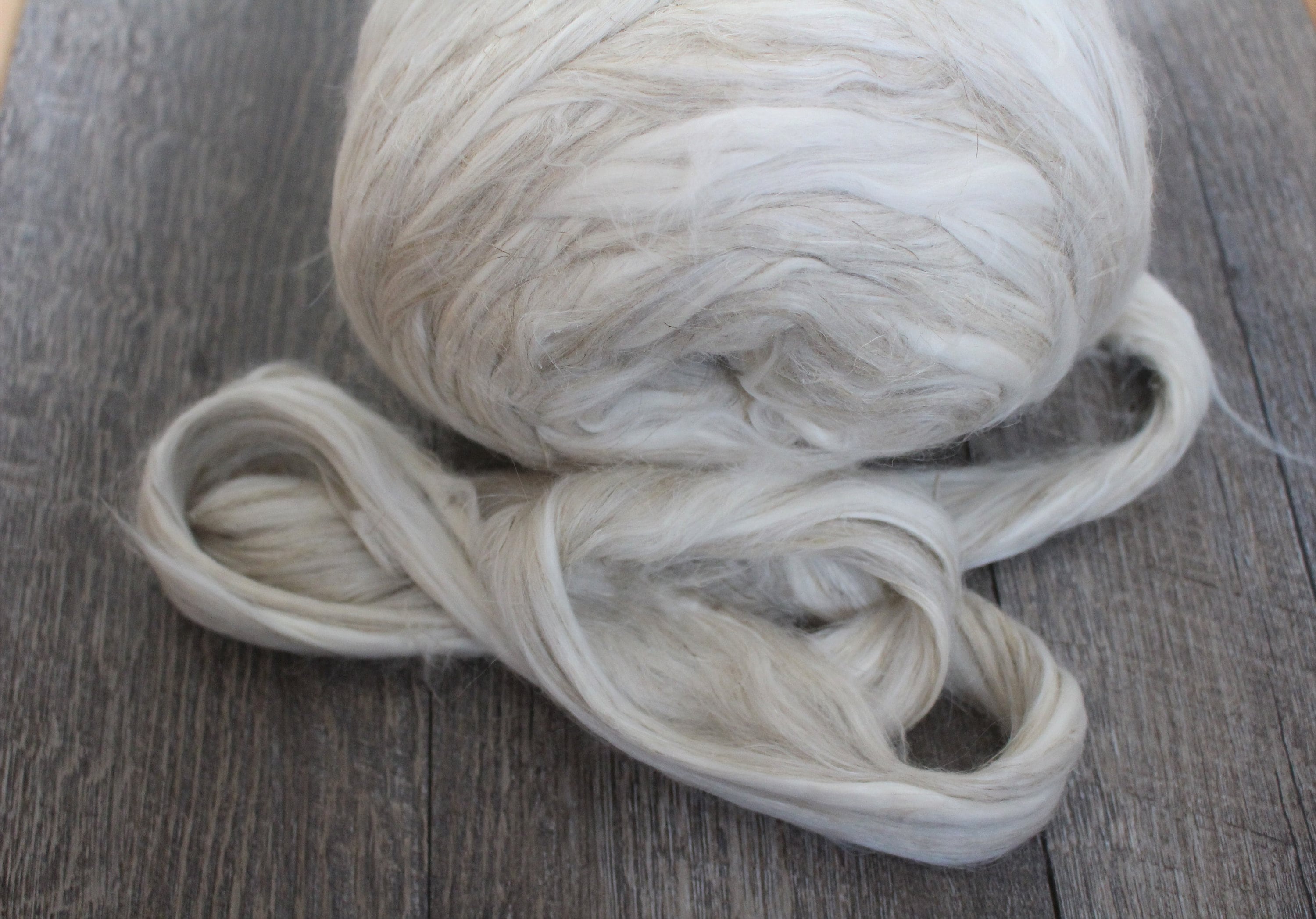 Cellulose Plant Blend Combed Top for Spinning Flax Hemp Cotton - Etsy