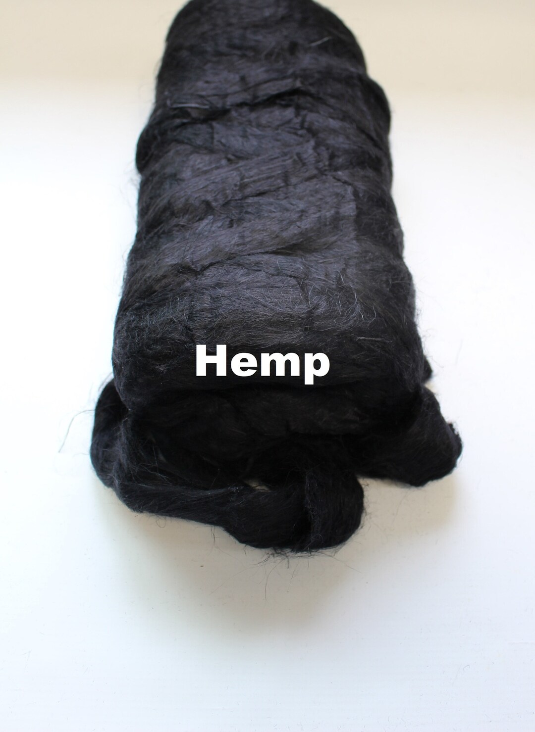 Hemp Spinning Fiber - Black - Combed Top for Spinning Felting or Doll ...