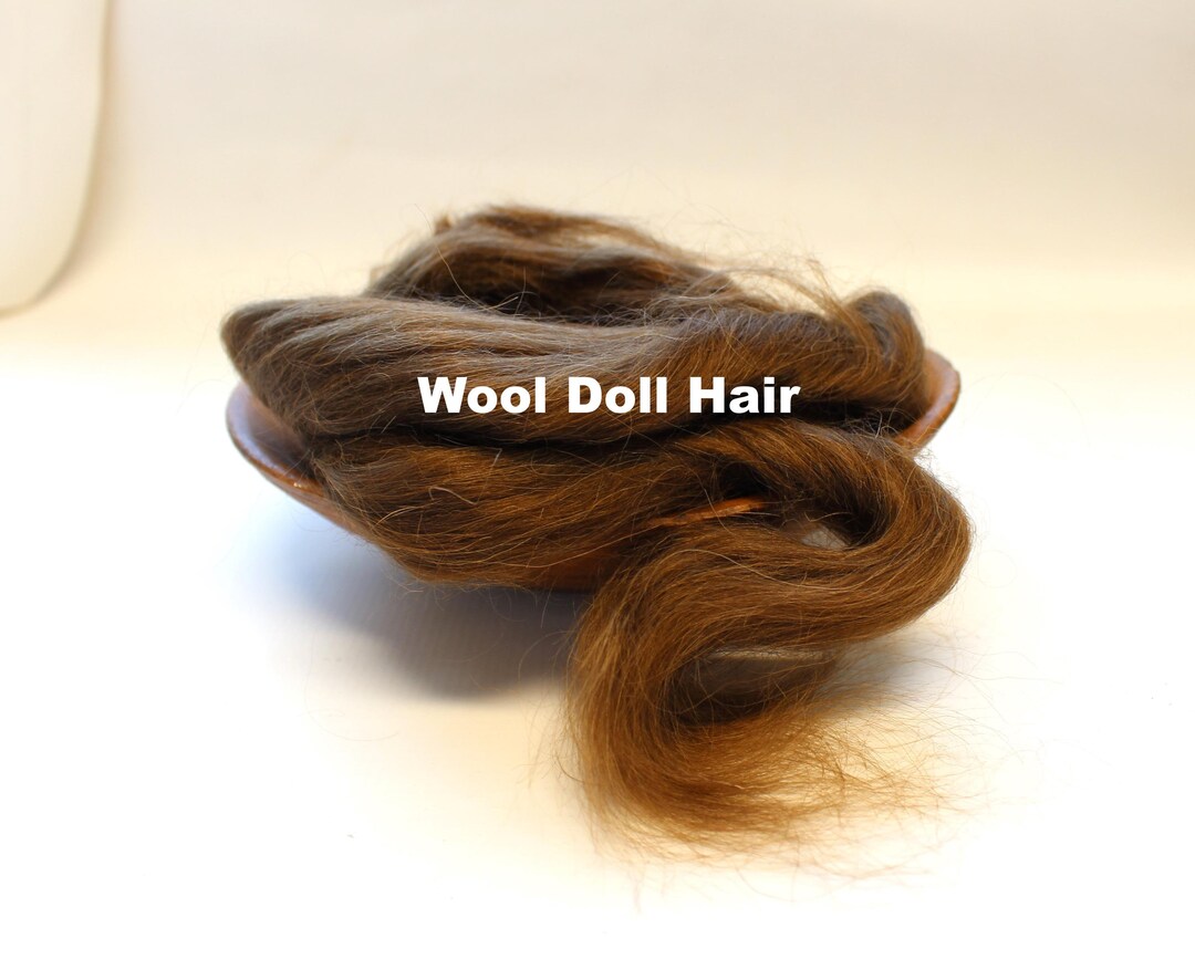 Mohair Doll Hair Wool 'walnut' Fiber for Felting Doll Hair 50/50 Mohair ...