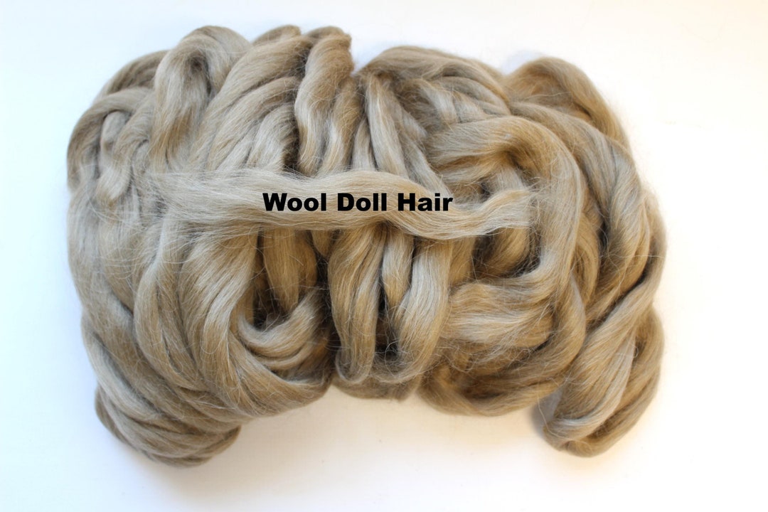 Mohair Doll Hair 'biscuit' Wool Fiber for Felting Doll Hair 50/50 ...