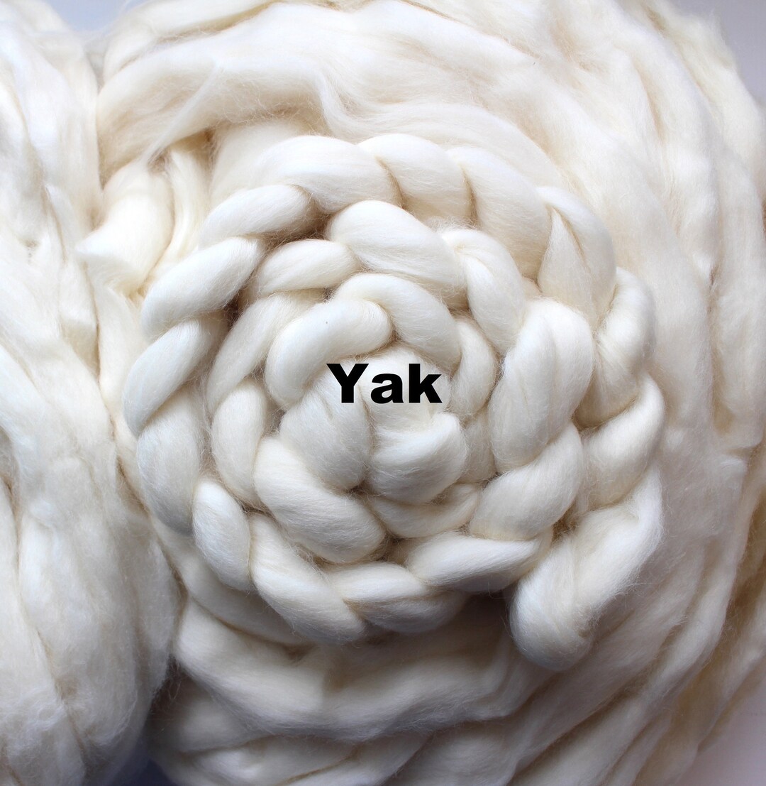White Yak Natural Fiber Combed Top Roving for Spinning Luxury Undyed - Etsy