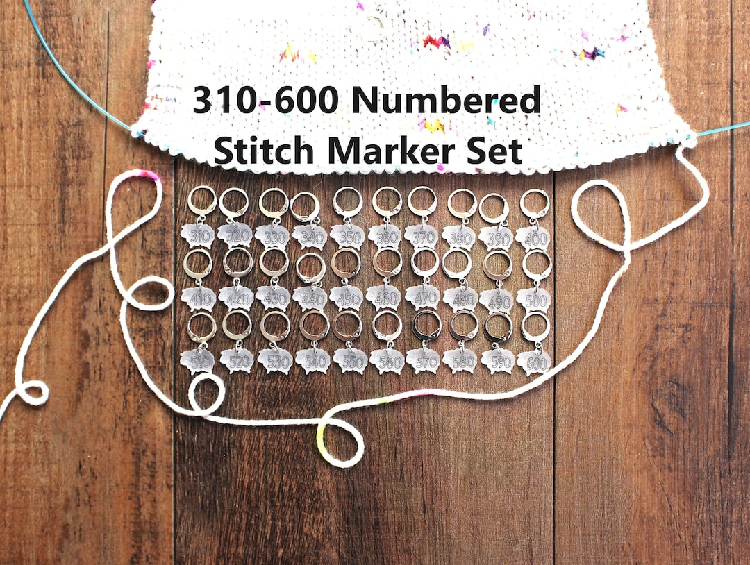 310-600 Counting Sheep Number Set of 30 Stitch Marker Set for Knitters ...